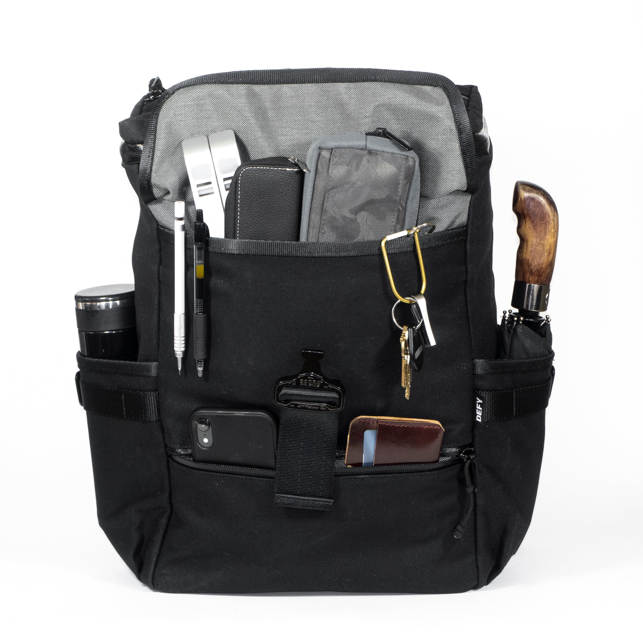 Menace Backpack 2.0 | Black TexWax™ Waxed Canvas – DEFY