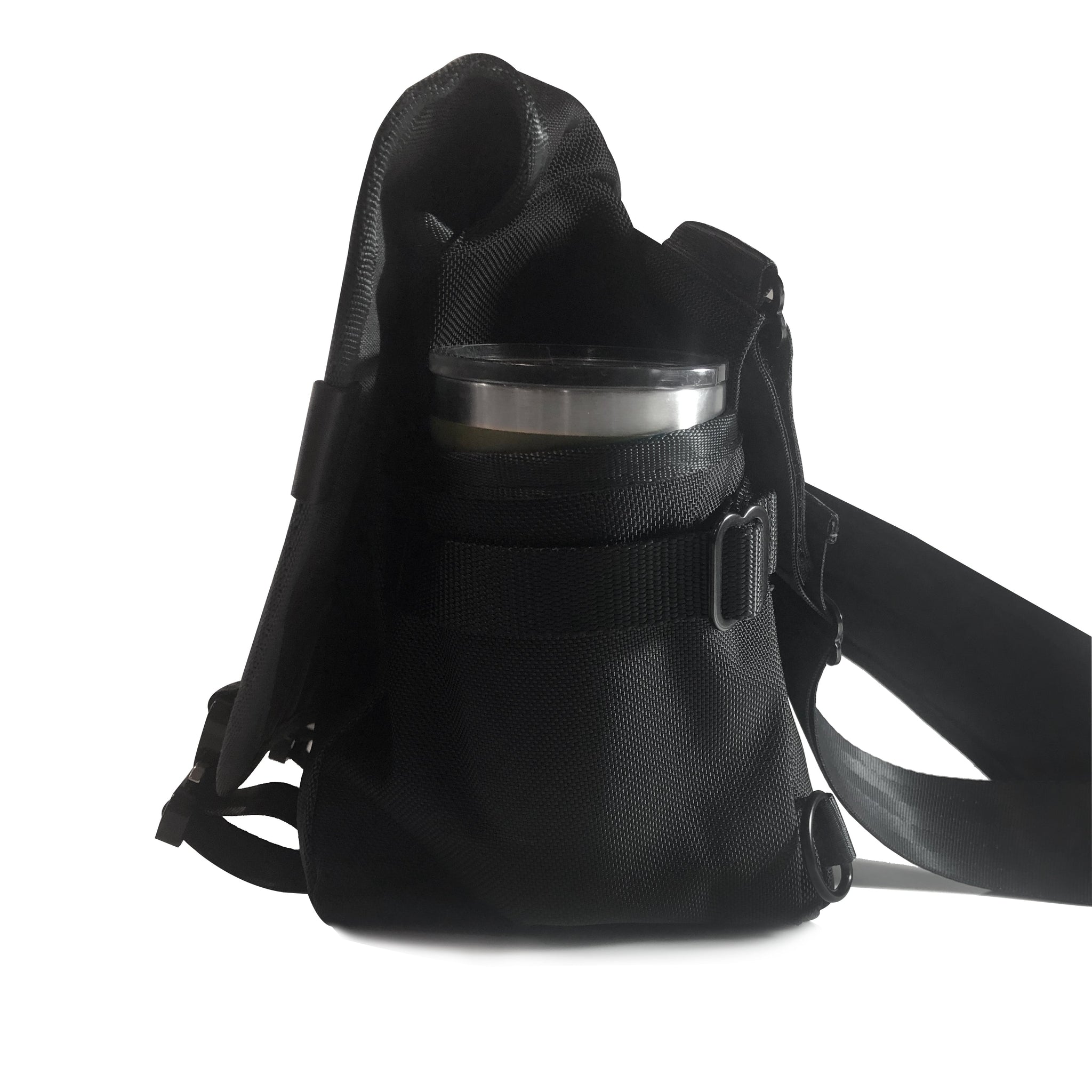 Recon Mashup Messenger Bag | Black Ballistic Nylon – DEFY