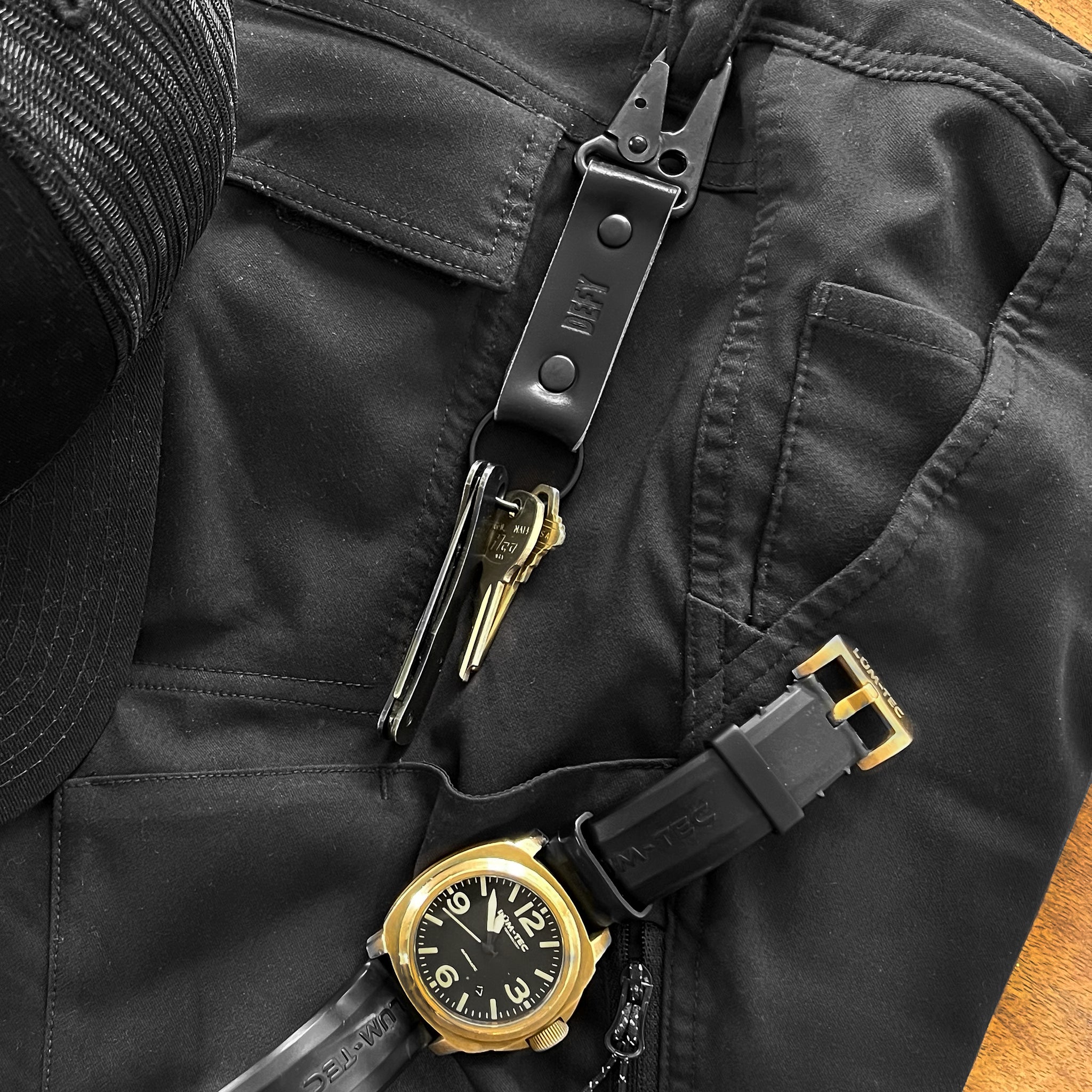 Key Chain | Horween Black Austin Calf Leather – DEFY