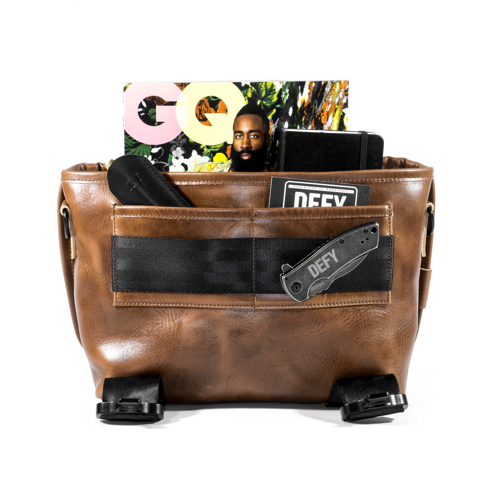 Recon Mini Messenger Bag | Horween Brown Cavalier Whiskey Leather – DEFY