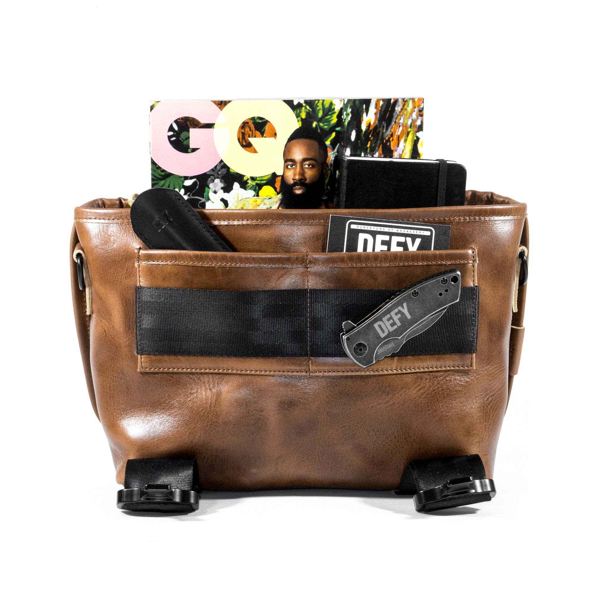 Recon Mini Messenger Bag | Horween Brown Cavalier Whiskey Leather – DEFY