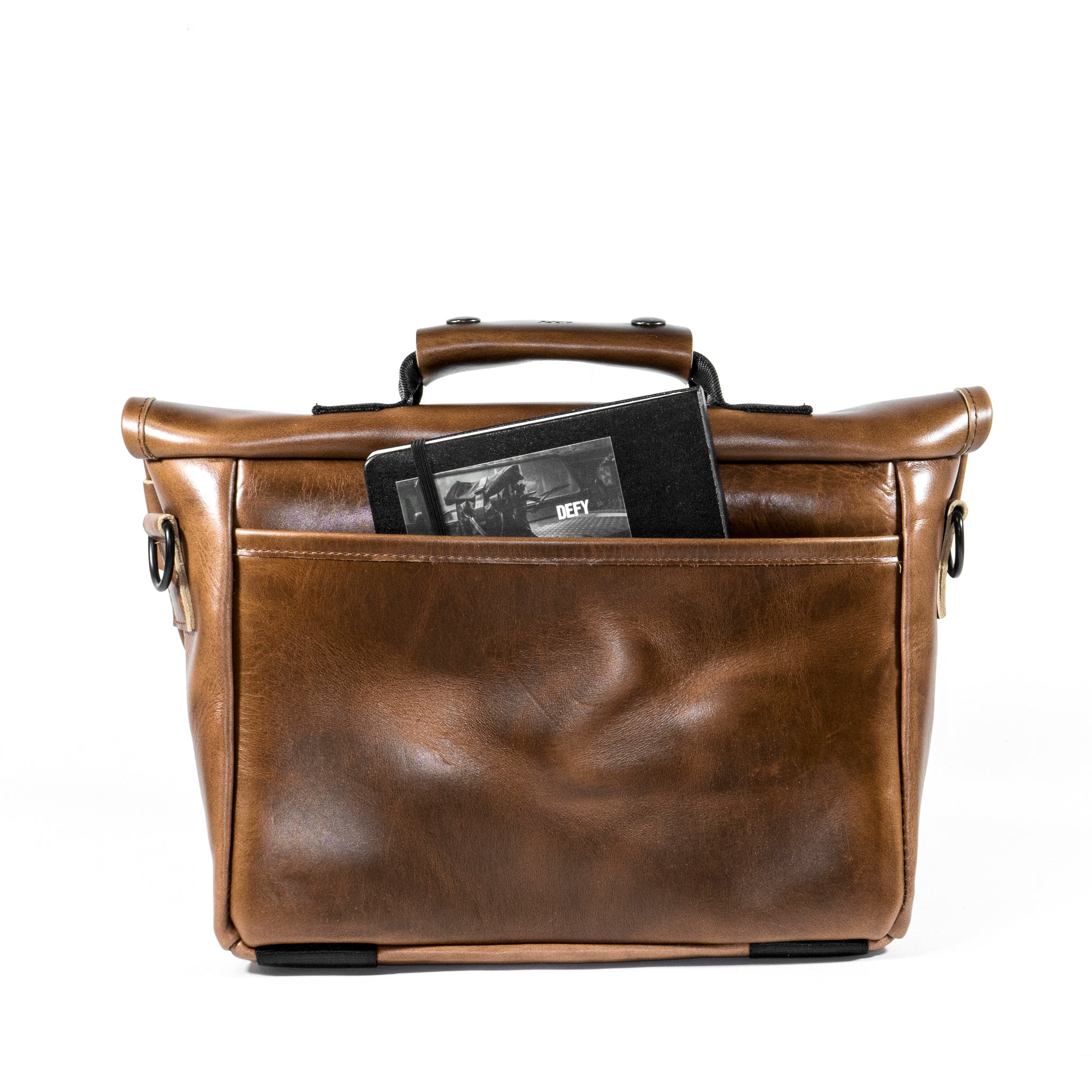 Recon Mini Messenger Bag | Horween Brown Cavalier Whiskey Leather – DEFY