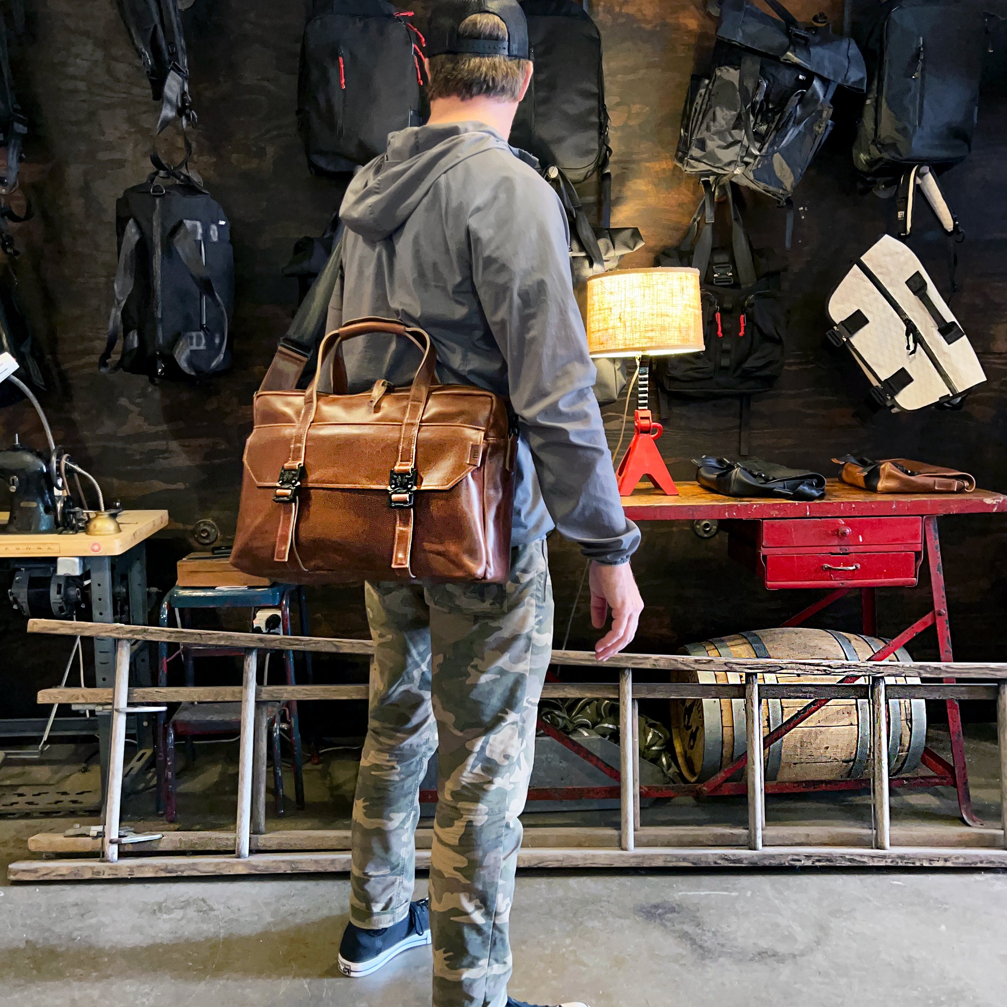 Defender Briefcase / Horween Whiskey Cavalier Leather Strap Limited Ed ...